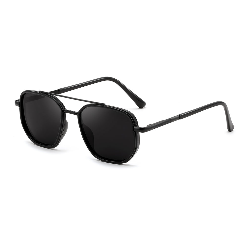 FEISEDY Polarized Aviator Sunglasses for Men Square Retro Metal Frame